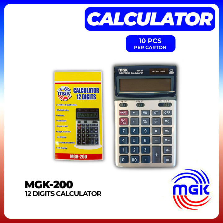 MGK 200 Calculator 12 Digits 10 pcs | Lazada PH