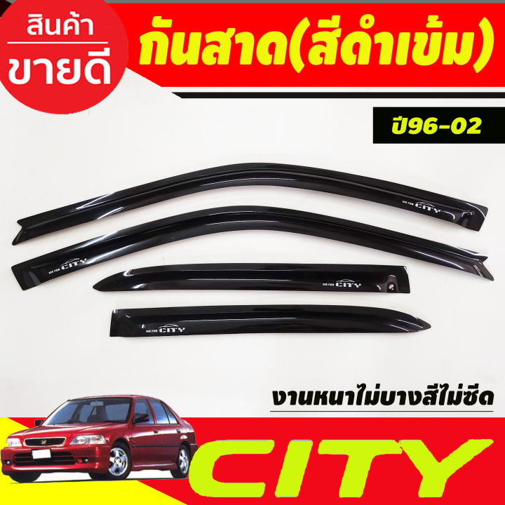 กันสาด สีดำเข้ม ฮอนด้า ซิตี้ Honda City 1996 1997 1998 1999 2000 2001 2002 พรมหน้ารถ พรมคอนโซล ...