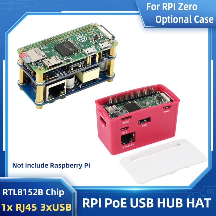 Raspberry Pi PoE Ethernet USB HUB HAT 3 x USB 2.0 Ports RJ45 802.3af RTL8152B Compatible for for ...