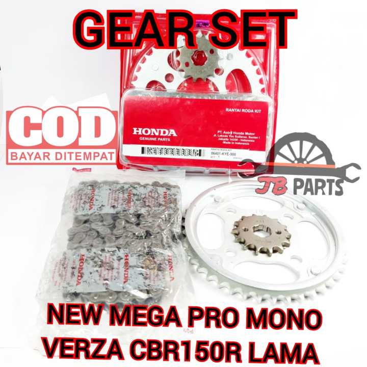 Gir set rantai Mega Pro New monoshock Verza CB150R old lama Honda KYE ...