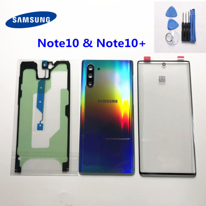 สำหรับ SAMSUNG Galaxy Note 10 Plus Note ฝาครอบกระจก N975หลัง,10 N970 Note10เลนส์ด้านหน้าหน้าจอ ...