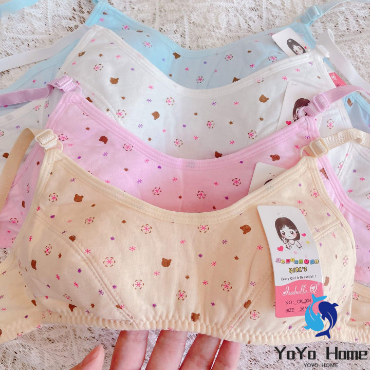 3Pcs Baby Bra(8-12 Yrs)High Quality Cotton Bears & Snow Print Design ...