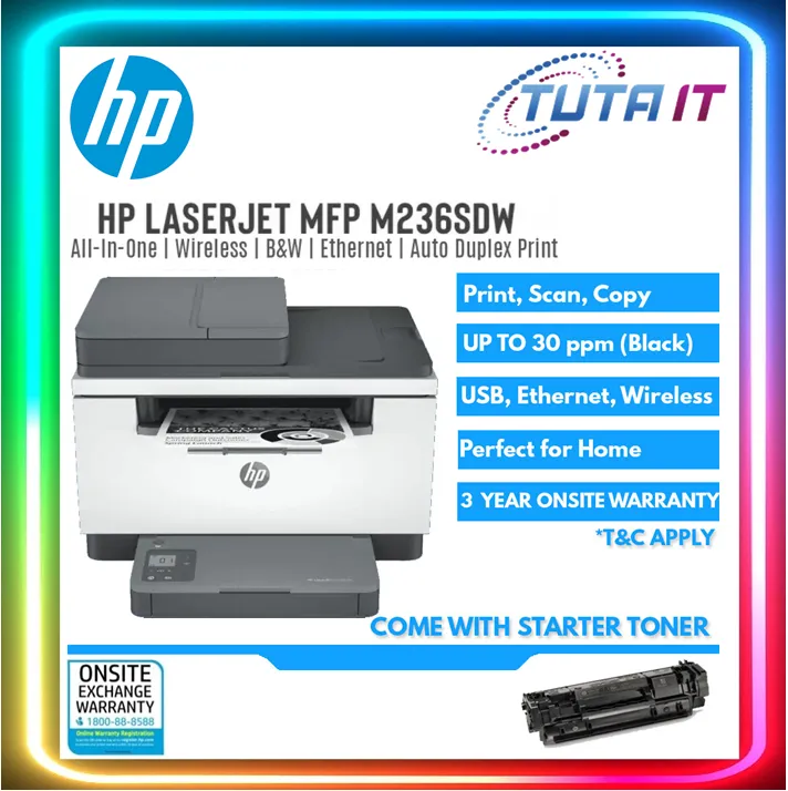 Ready stock]HP LaserJet MFP M236dw Printer(9YF95A) /HP Laserjet MFP ...