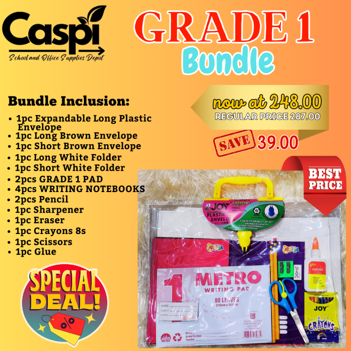 SCHOOL SUPPLIES BACK TO SCHOOL BUNDLES FOR KINDER TO GRADE 1,2,3,4,5 ...