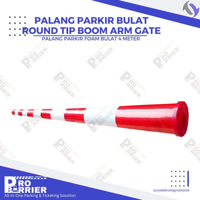 Palang Parkir Bulat Busa | Portal Bulat Busa | Boom Arm Gate Round Tip ...
