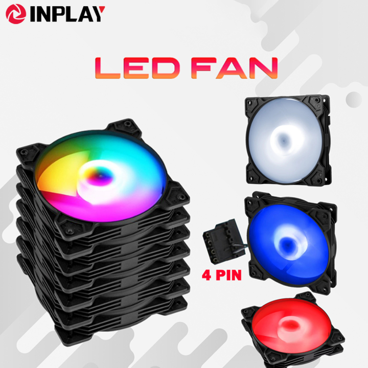 Inplay RGB Case FAN 120MM Red / Blue/ RGB LED Fan 4 Pin For PC Case ...