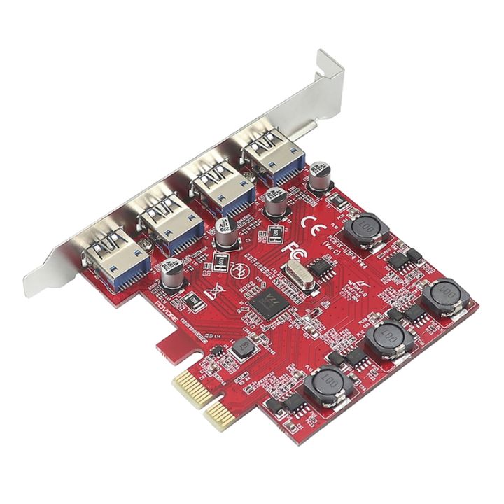 PCIe to USB 3.0 Expansion Card 4 Ports PCI Express X1 Adapter USB3 to ...
