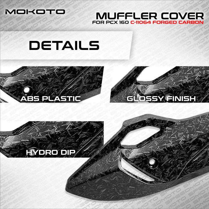 MOKOTO HONDA PCX 160 / CLICK 160 MUFFLER COVER CARBON C-2306 / FORGED ...