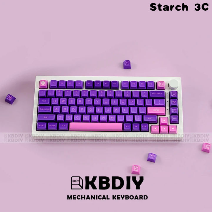 KBDiy GMK Keycap Inazuma PBT Purple Double Shot Keycaps SA Profile Key ...