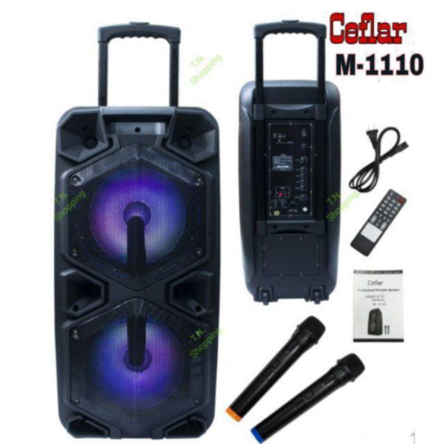 CEFLAR ลำโพงเคลื่อนที่ รุ่น M-1110 แถมไมค์ลอย 2 ตัว (ส่งฟรี) | Lazada.co.th