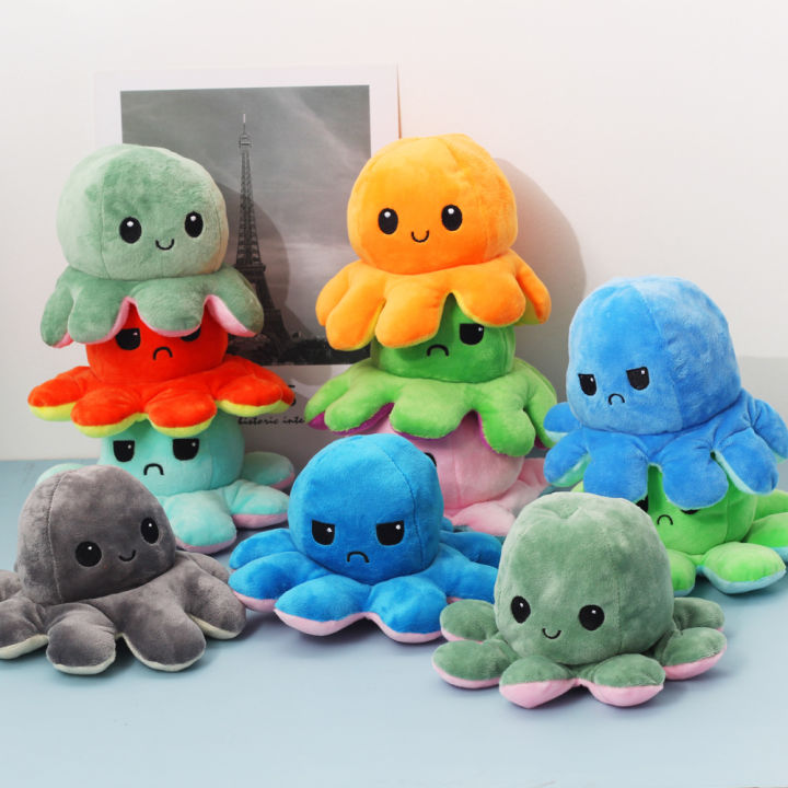 Flip Reversible Plush Octopus Doll 20cm KidsStuffed Toys Birthday Gift ...