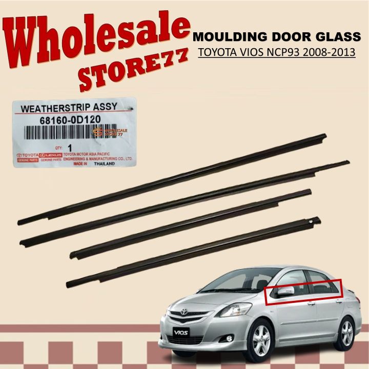 ORIGINAL | TOYOTA VIOS NCP93 2008-2013 GLASS DOOR MOULDING SEAL RUBBER ...