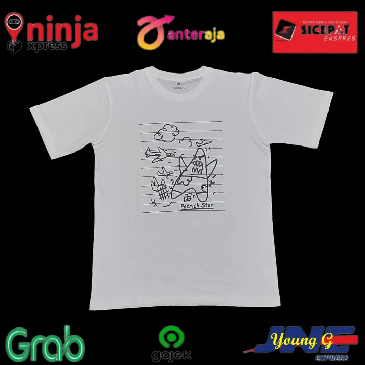 (78) YOUNG G KAOS | Tanda Tangan PATRICK STAR - Regular Fit | Lazada ...