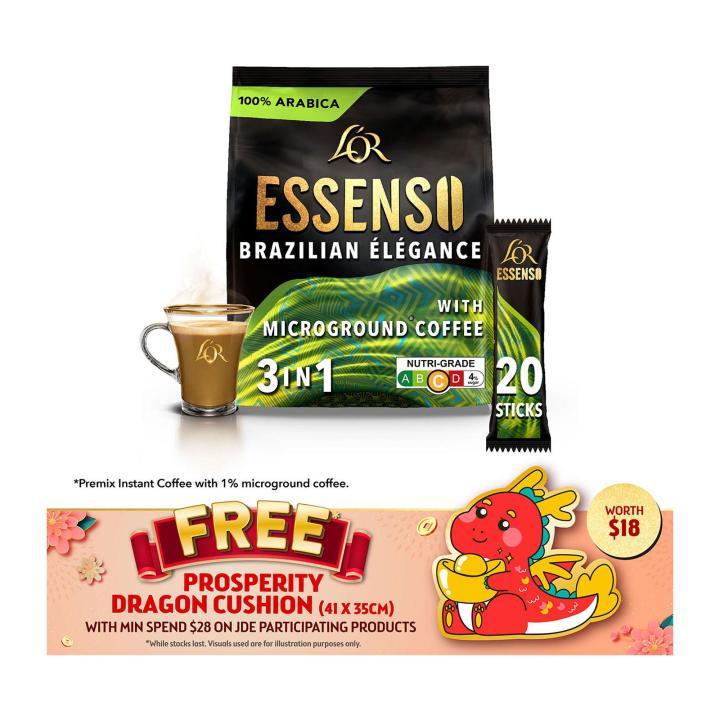 L'OR Essenso Brazilian Elegance With Microground Instant 3in1 Coffee 20 ...