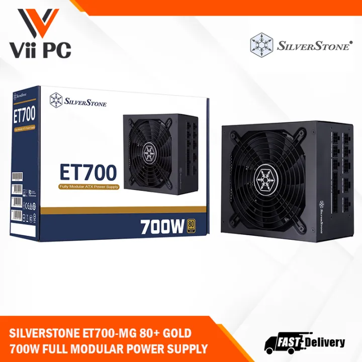 Silverstone ET700-MG ET700MG 80 Plus Gold 700W Fully Modular Cable ATX ...