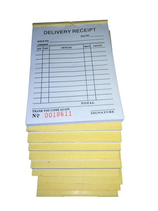 CARBONIZED DELIVERY RECEIPT 10 BOOKLETS 1/4 SIZE with SERIAL NUMBER ...