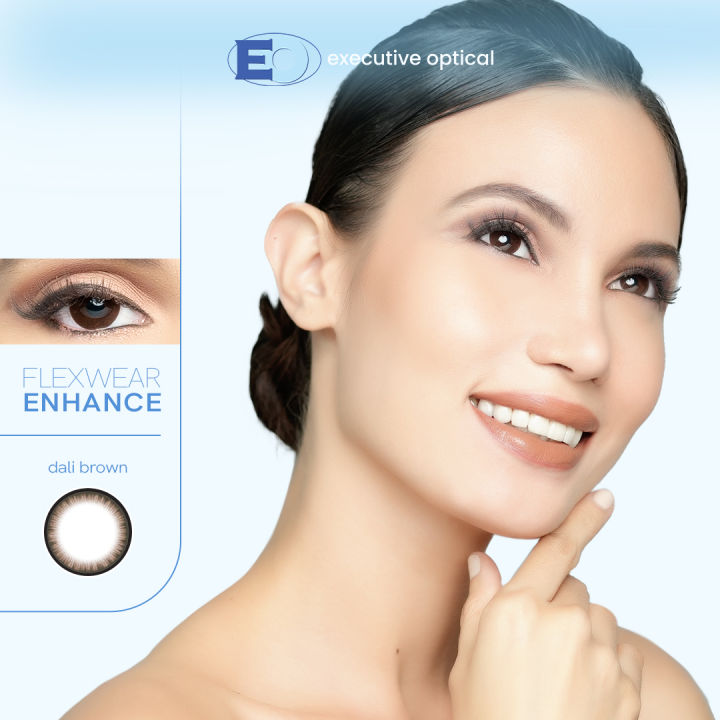 EO Flexwear Enhance Dali Brown | Graded Brown Contact Lenses (6 months ...