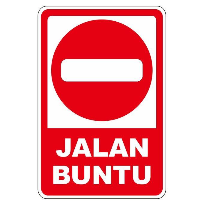RAMBU JALAN BUNTU 40CM X 60CM, 35CM X 50 CM, PLAT ACP 3MM | Lazada ...