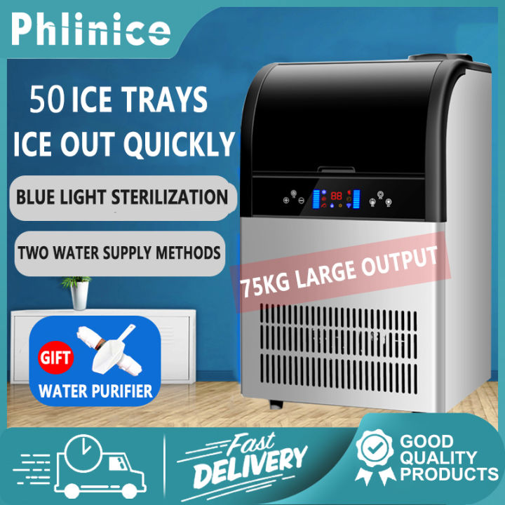 Phlinice 75KG Ice Maker Machine Maker Machine, Ice Maker, Ice Maker ...