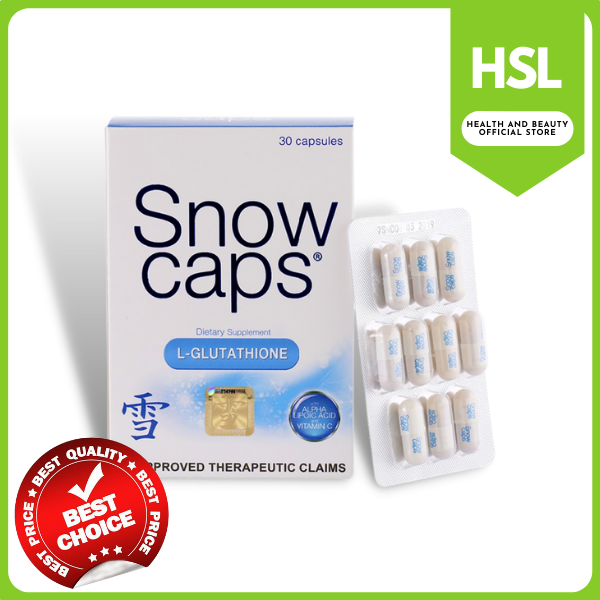 AUTHENTIC SnowCaps Snow caps Premium Glutathione Whitening 500mg ...