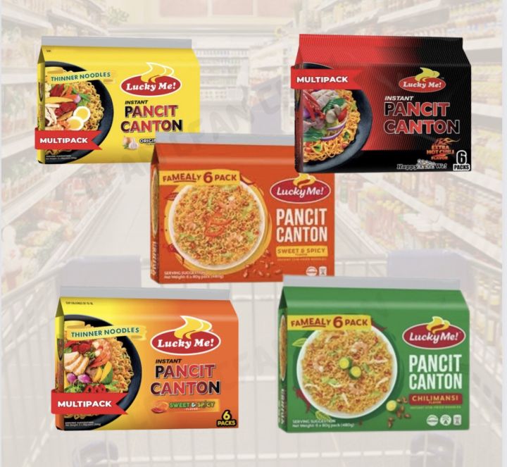 A76 Lucky Me! Pancit Canton 1 Box All Flavors | Mixed Variants | Sweet ...