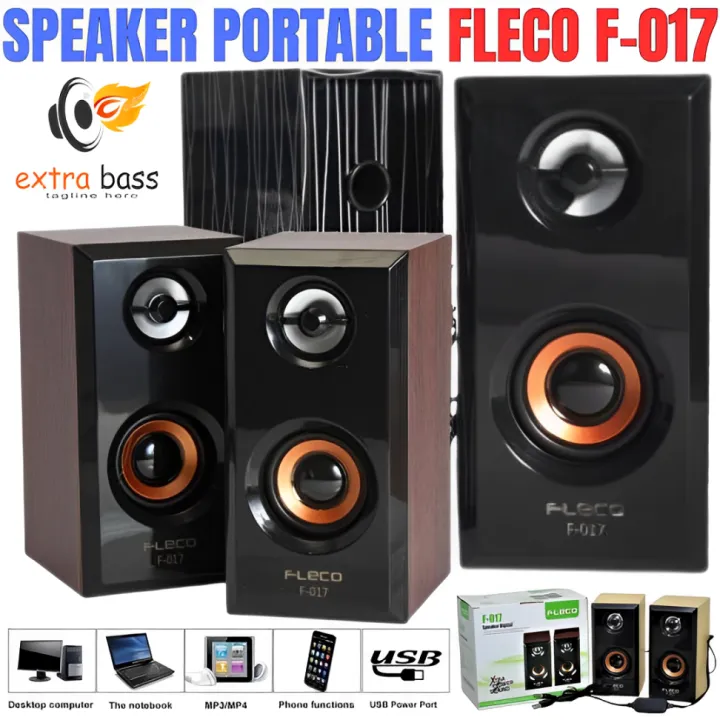 Speaker Aktif Fleco F-017 Speaker Mini Hp Dan Komputer | Speaker Komputer Fleco F-017 Speaker ...