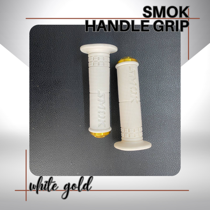 SMOK universal rubber handle grip for motorcycle white gold mpph ...