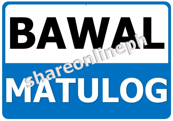 Bawal Matulog No Sleeping Signage Sign Boards Sticker Signages Wall ...