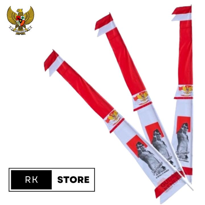 Umbul umbul Jumbo Bandir Bendera Merah Putih Panjang Bendera Indonesia Bendera Garuda | Lazada ...