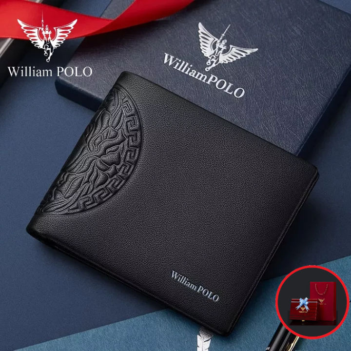 Ví Nam Da Bò Thật 100% Cao Cấp Hàng Hiệu WilliamPOLO, Bóp Nam Cao Cấp ...