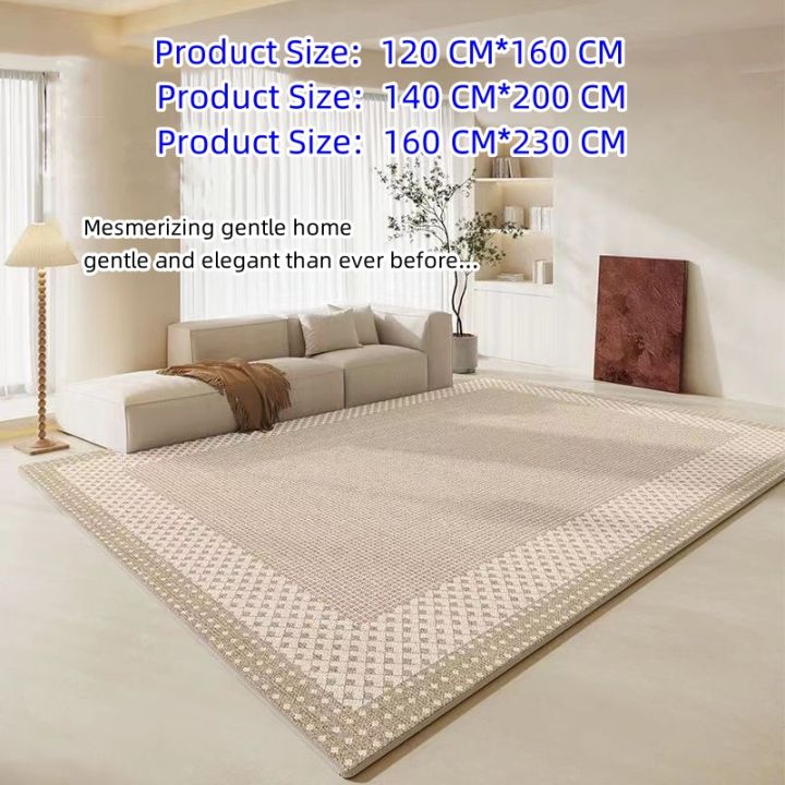 Modern style bedroom floor mat European style living room carpet thick ...