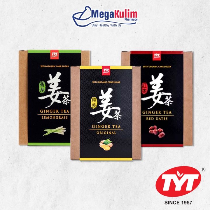 TYT Healthy Herbal Ginger Tea 15g X 8 Sachets (Original/Red Dates ...