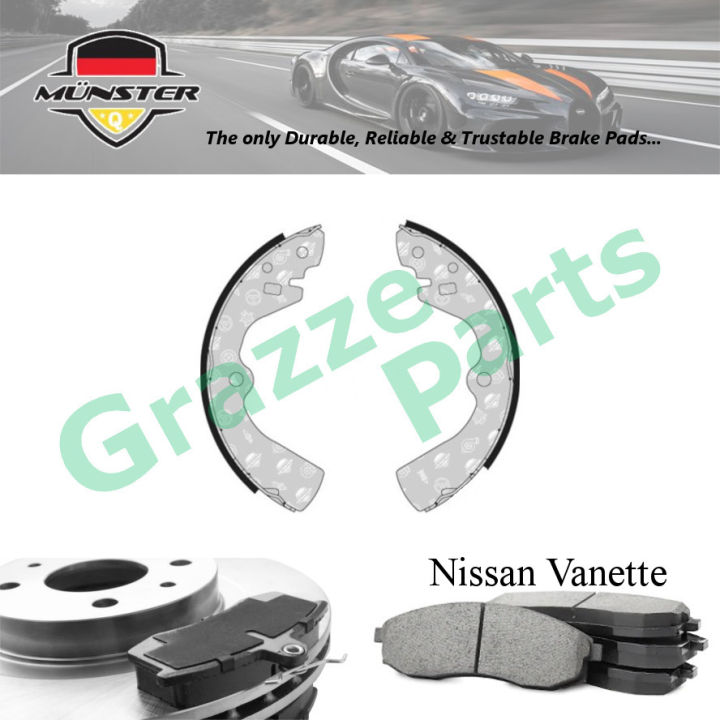 Münster Disc Brake Shoe Rear for Nissan Vanette C22 Pickup 1.5 1986-1995 A15S | Lazada
