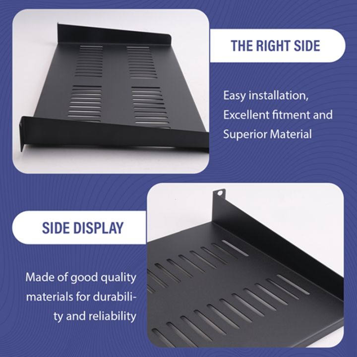 1U Server Rack Mount Shelf Vented Cantilever Tray for 19 Inch Network ...
