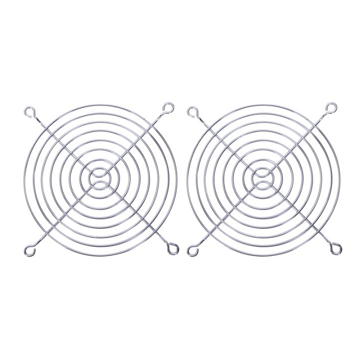 2 x Metal Wire Finger Guard Grill for 120 x 120mm Computer Case Fan ...