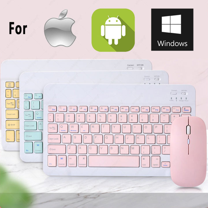 Mini Wireless Bluetooth Quiet Slim Keyboard and Mouse for IOS&Android ...