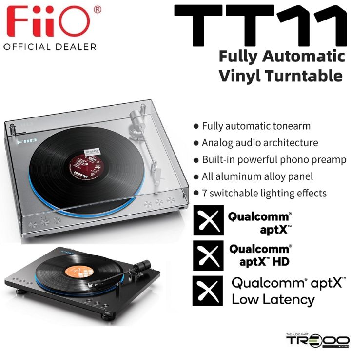 FiiO TT13 Fully Automatic Wireless Bluetooth Belt-Drive Turntable ...