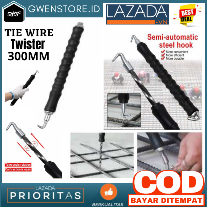 Alat Pengikat Kawat Bendrat Beton Wire Twister Semi Automatic Hook ...