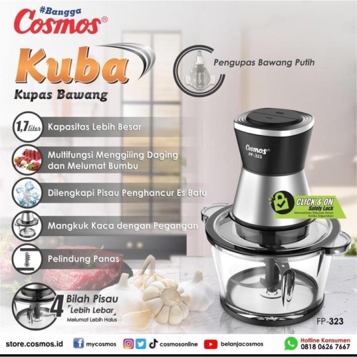Cosmos Food Processor FP-323 Copper Penggiling Daging Kapasitas 1 ...