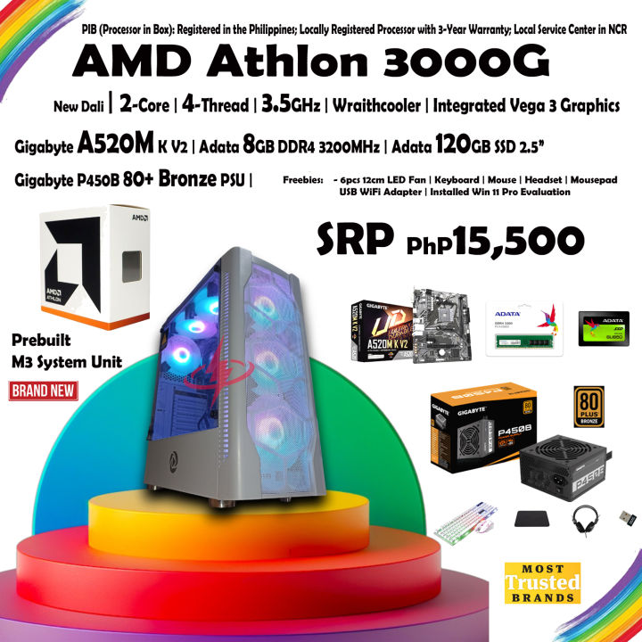 M3 AMD ATHLON 3000G | New Dali |2-Core | Gigabyte Gaming System Unit ...