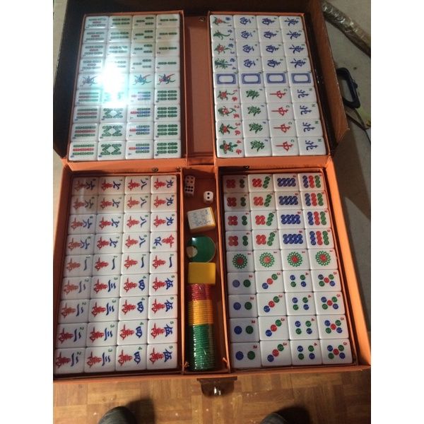 mahjong majong set standard size ivory w number blue or green | Lazada PH