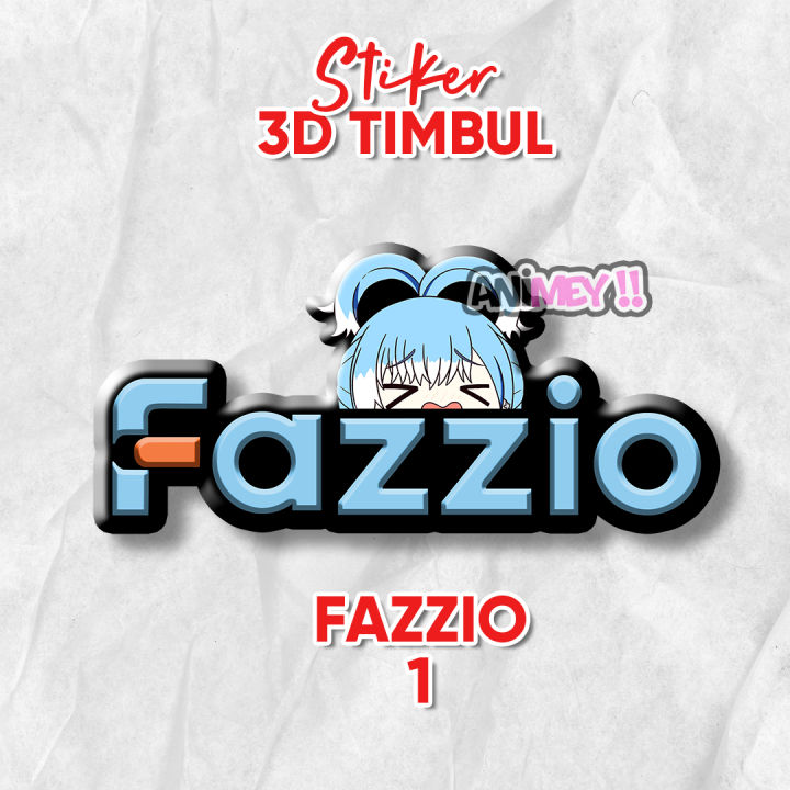 Stiker Emblem 3D Timbul Kobo Kanaeru Logo Fazzio / Stiker Anime Resin ...