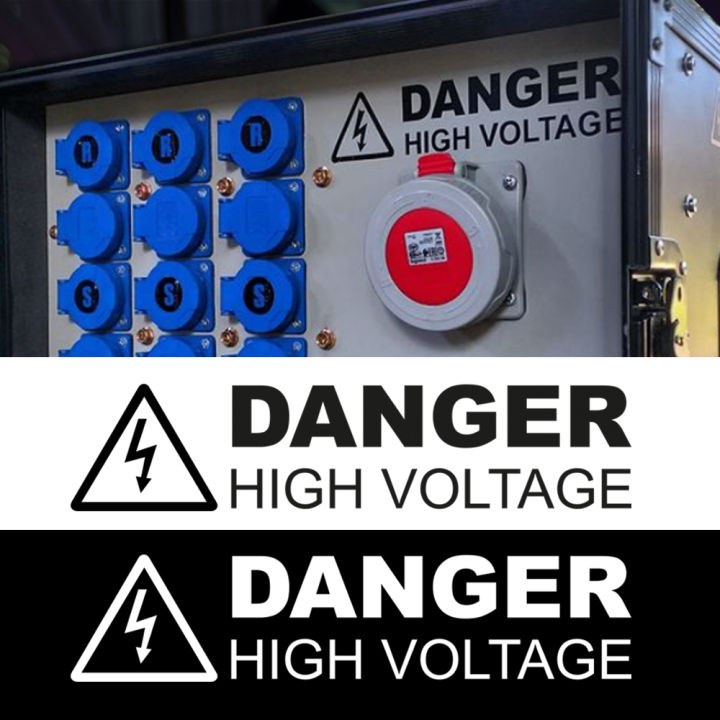 cutting sticker hardcase box panel listrik danger high voltage .stiker ...