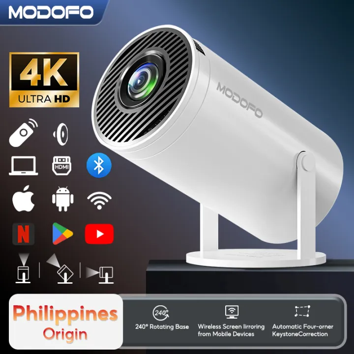 HY300 Projector with WiFi and Bluetooth 1080P Full HD 4K 8000 Lumens ...