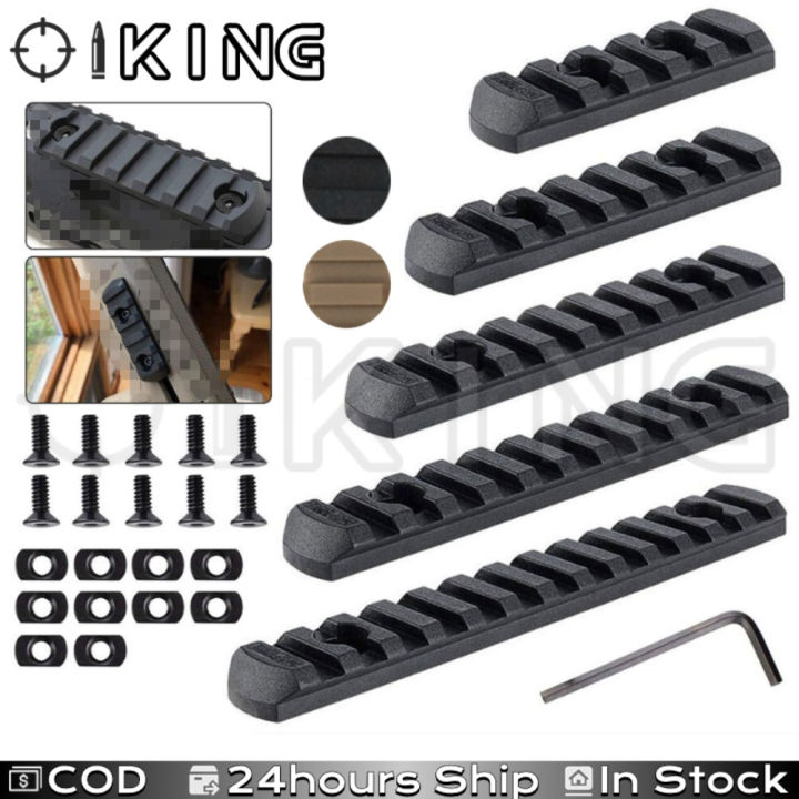Oiking 5 Pack Nylon Picatinny M-Lok Rail 3 5 9 11 13 Slot Lightweight ...