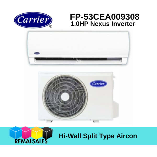 CARRIER FP-53CEA009308 1.0HP Nexus Hi-Wall Inverter Split Type Aircon ...