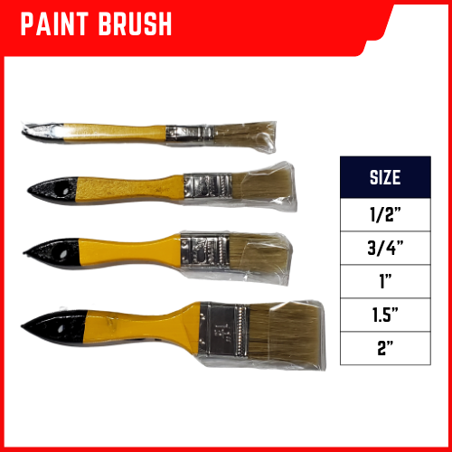 PAINT BRUSH (SIZES 1/2", 3/4", 1", 1.5", 2") FOR CONSTRUCTION | Lazada PH