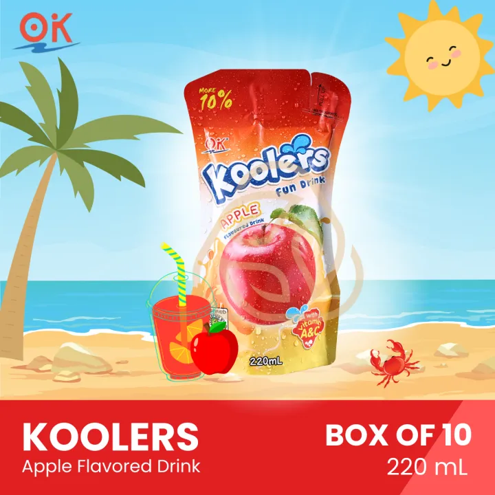 KOOLERS Fun Fruit Juice Drink with Built-in Straw and Vitamins A&C ...