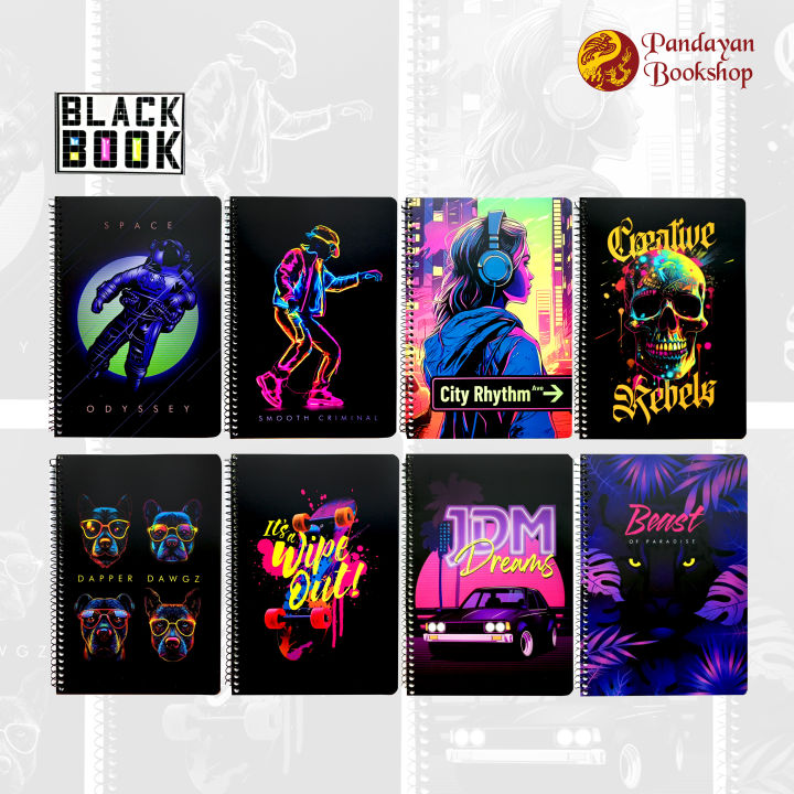 SpringLeaf BlackBook Spiral Notebook 80 leaves | Lazada PH