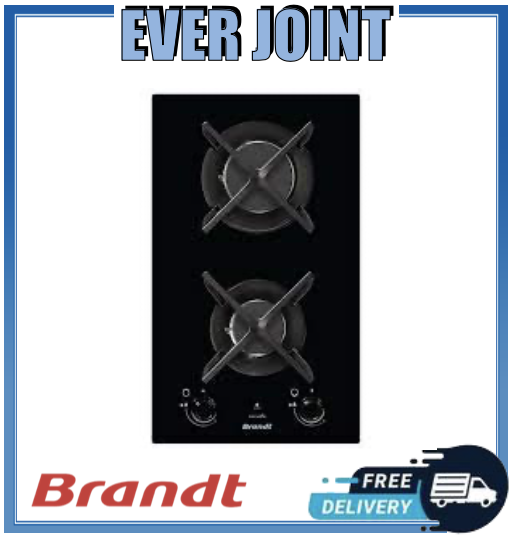 BRANDT BPG6220B [30CM] 2 BURNER BUILT-IN GLASS GAS HOB | Lazada Singapore